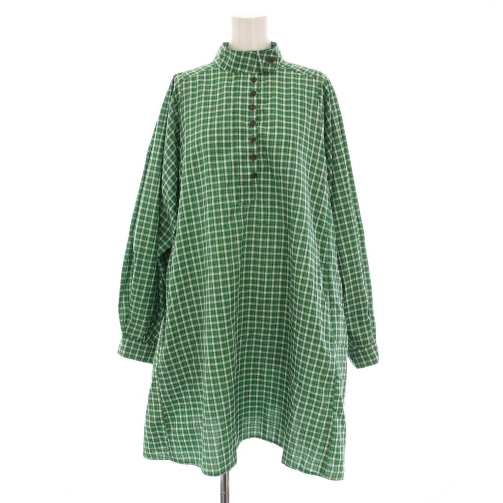 【中古】フリークスストア FREAKS STORE ワンピース チュニック 長袖 チェック F 緑 グリーン 白 221-3009 /YM レディース 【ベクトル 古着】 251223ブランドフリークスストア FREAKS STORE表記サ...