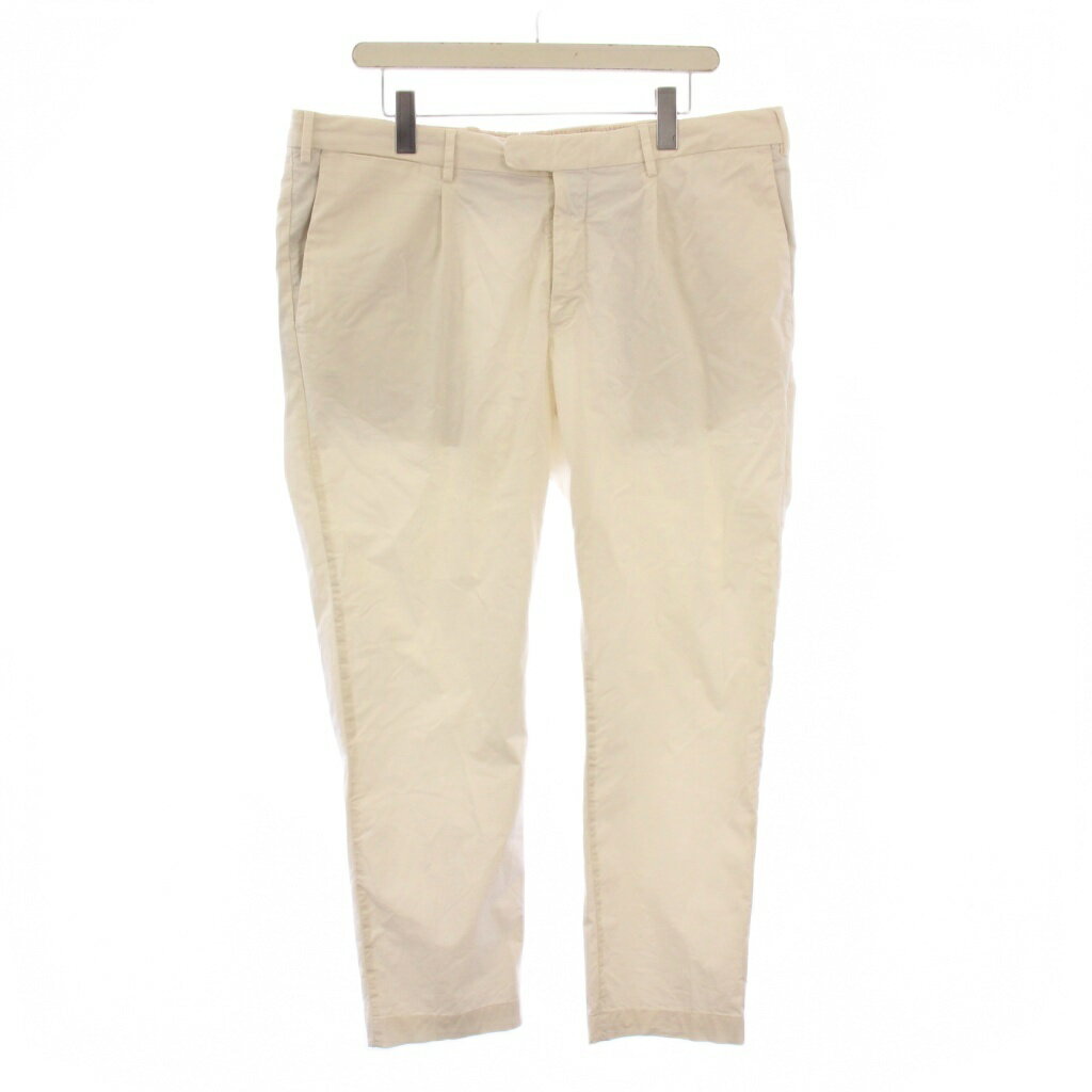 【中古】デヴォレ DEVORE テーパードパンツ スラックス タック ジップフライ 52 白 ホワイト /BB メンズ 【ベクトル 古着】 251123表記サイズ52実寸サイズウエスト：96cm　もも幅：31cm　裾幅：18cm　股上：31...