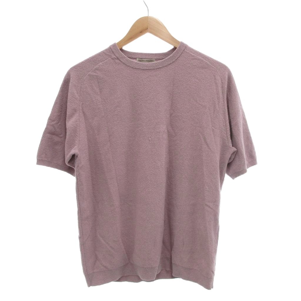 【中古】ユナイテッドアローズ UNITED ARROWS Tシャツ カットソー M 半袖 パイル地 ピンク /NU メンズ 【ベクトル 古着】 251226ブランドユナイテッドアローズ UNITED ARROWS表記サイズM実寸サイズ身幅：...