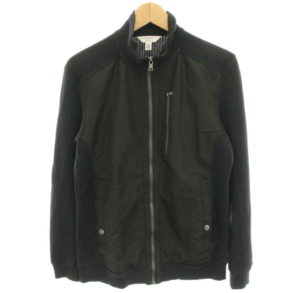 【中古】カルバンクライン CALVIN KLEIN カーディガン ジップアップ ニット切替 長袖 S 黒 ブラック 茶 ブラウン /HN メンズ 【ベクトル 古着】 251208ブランドカルバンクライン CALVIN KLEIN表記サイズS...