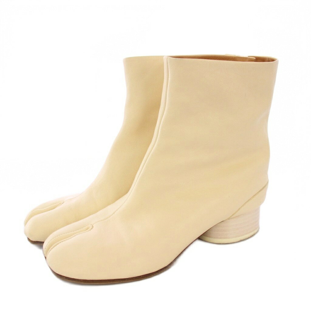 【中古】メゾンマルジェラ 22 Maison Margiela 22 TABI ANKLE 足袋アンクルブーツ ショートブーツ レザー 35 アイボリー S58WU0273 /KH レディース 【ベクトル 古着】 251212ブランドメゾン...