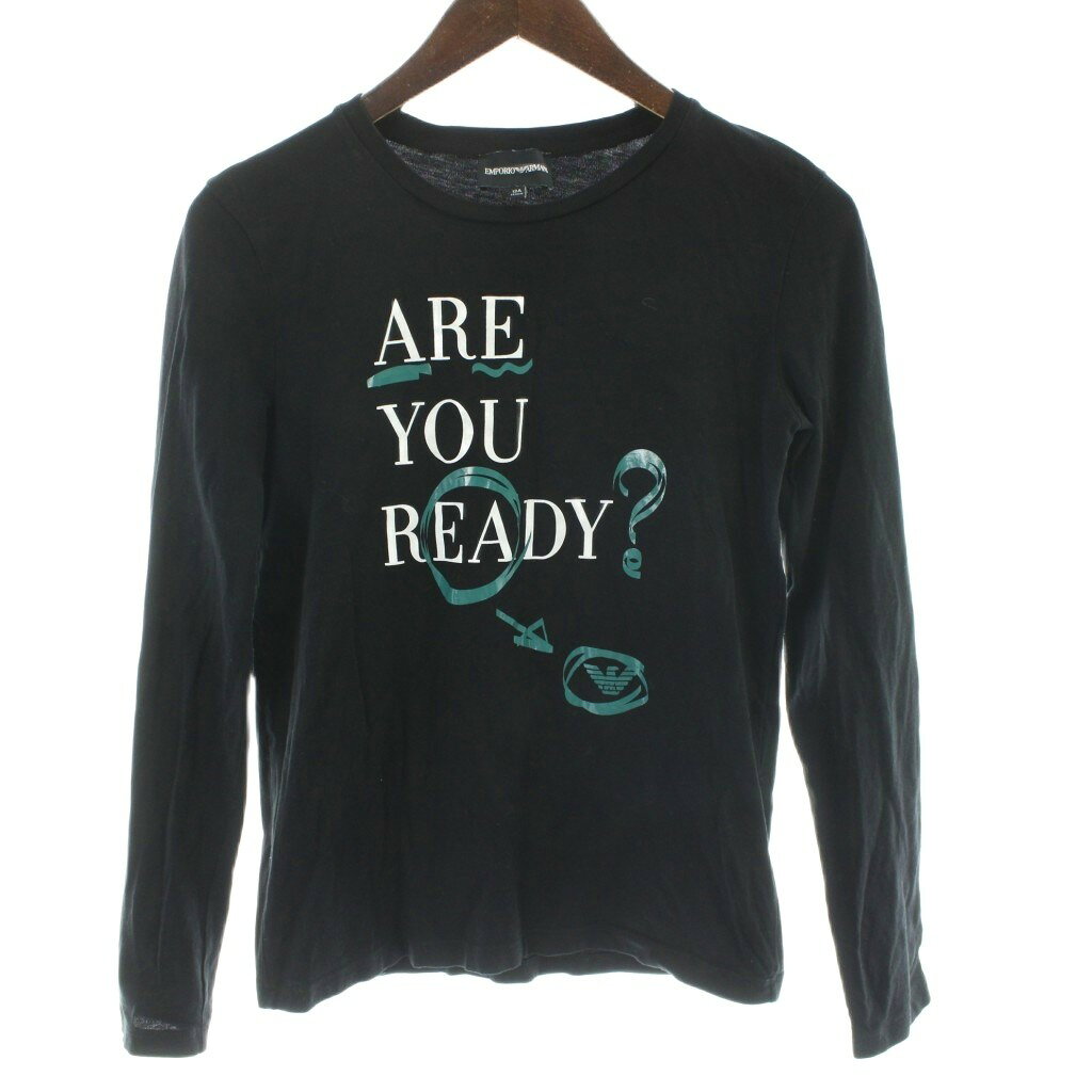 【中古】エンポリオアルマーニ EMPORIO ARMANI Tシャツ 長袖 154CM 黒 ブラック /AP キッズ 【ベクトル 古着】 251211ブランドエンポリオアルマーニ EMPORIO ARMANI表記サイズ154CM実寸サイズ肩...
