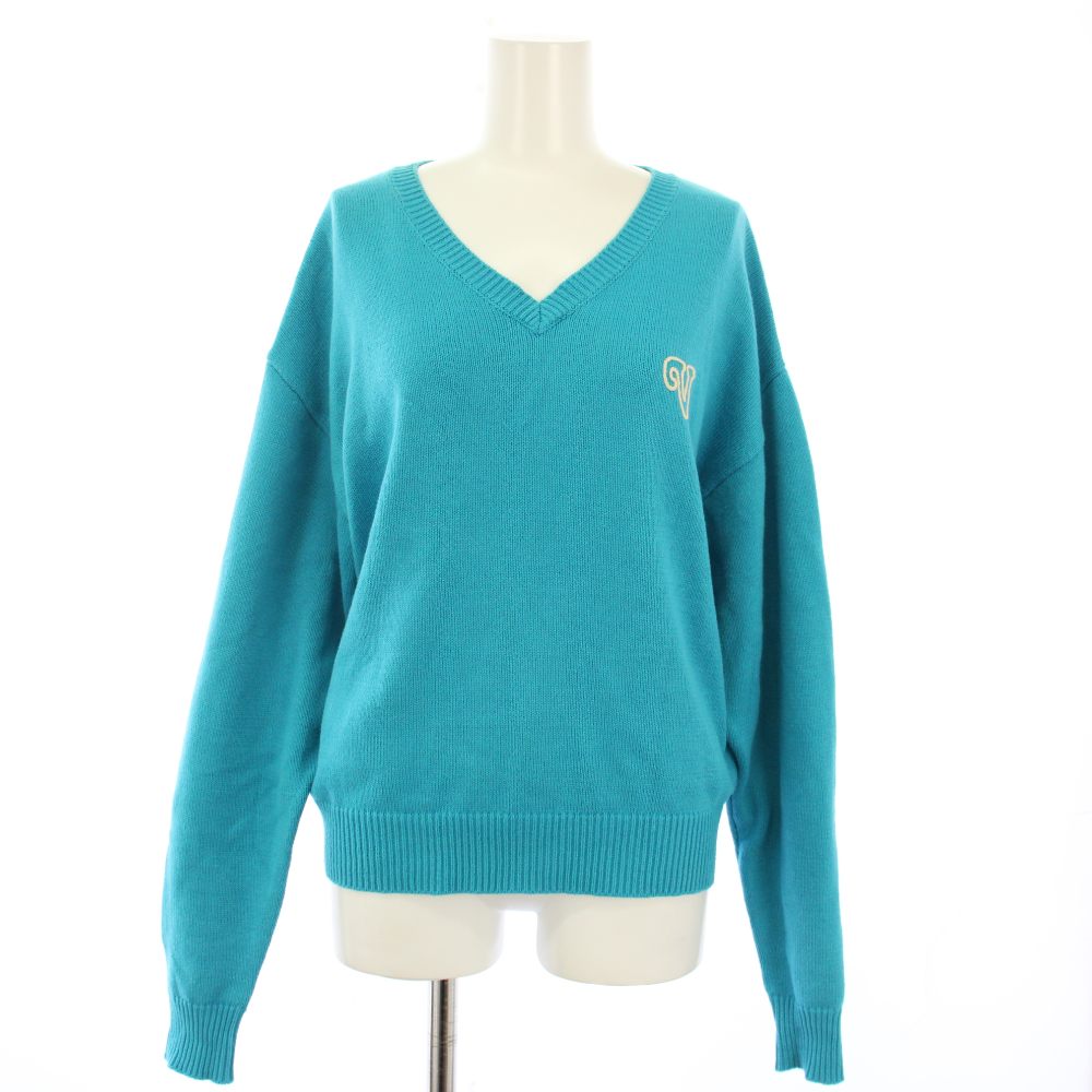 【中古】スピック&スパン Spick&Span 24AW ロゴVネックセーター ニット 長袖 ブルー 24080200803040 /TK レディース 【ベクトル 古着】 260115ブランドスピック&スパン Spick&Span表記サイズ...