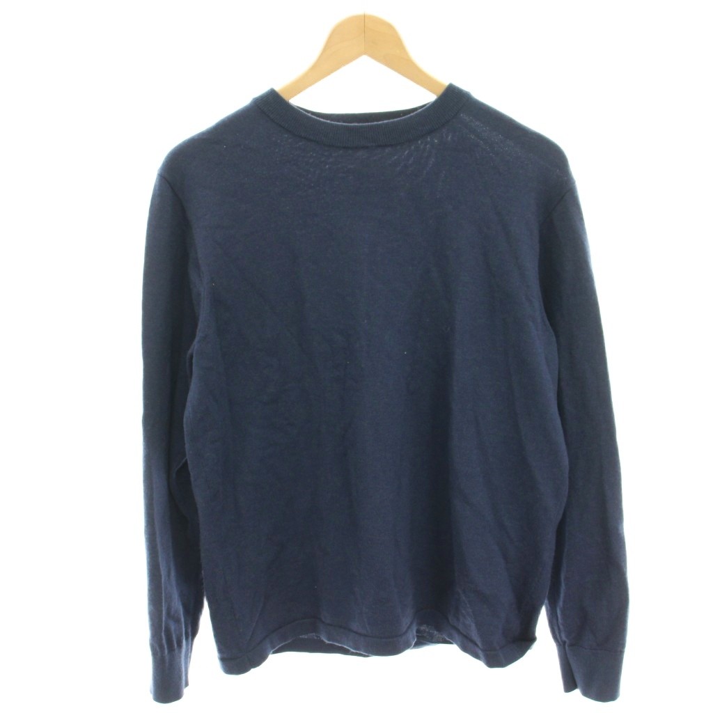 【中古】シップス SHIPS ニット カットソー ウール S 紺 ネイビー 長袖 クルーネック 無地 /HN メンズ 【ベクトル 古着】 260116ブランドシップス SHIPS表記サイズS実寸サイズ肩幅：41cm　身幅：47cm　着丈：5...