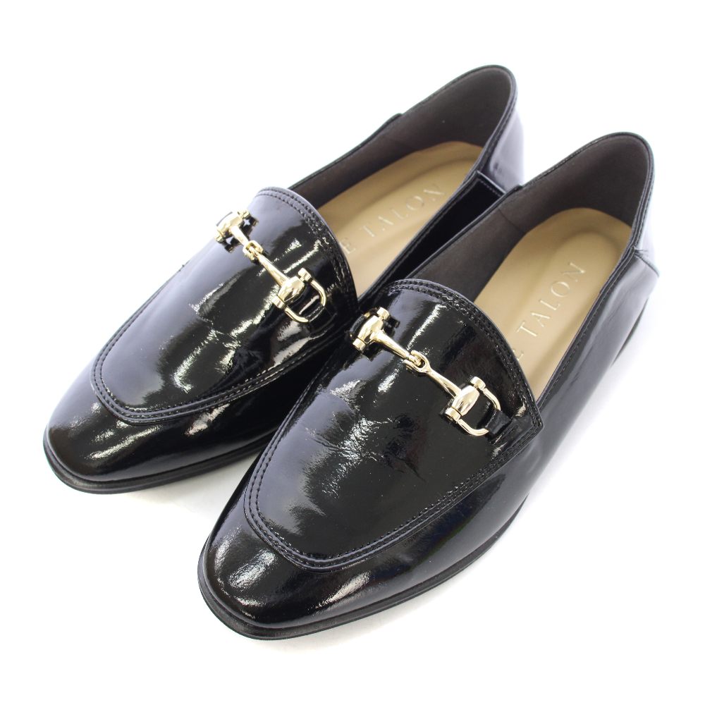 【中古】ルタロン Le Talon ENAMEL BIT BABOOSH エナメルビットローファー ラウンドトゥ ローヒール 22.5cm 黒 ブラック /BB レディース 【ベクトル 古着】 260122ブランドルタロン Le Talon...