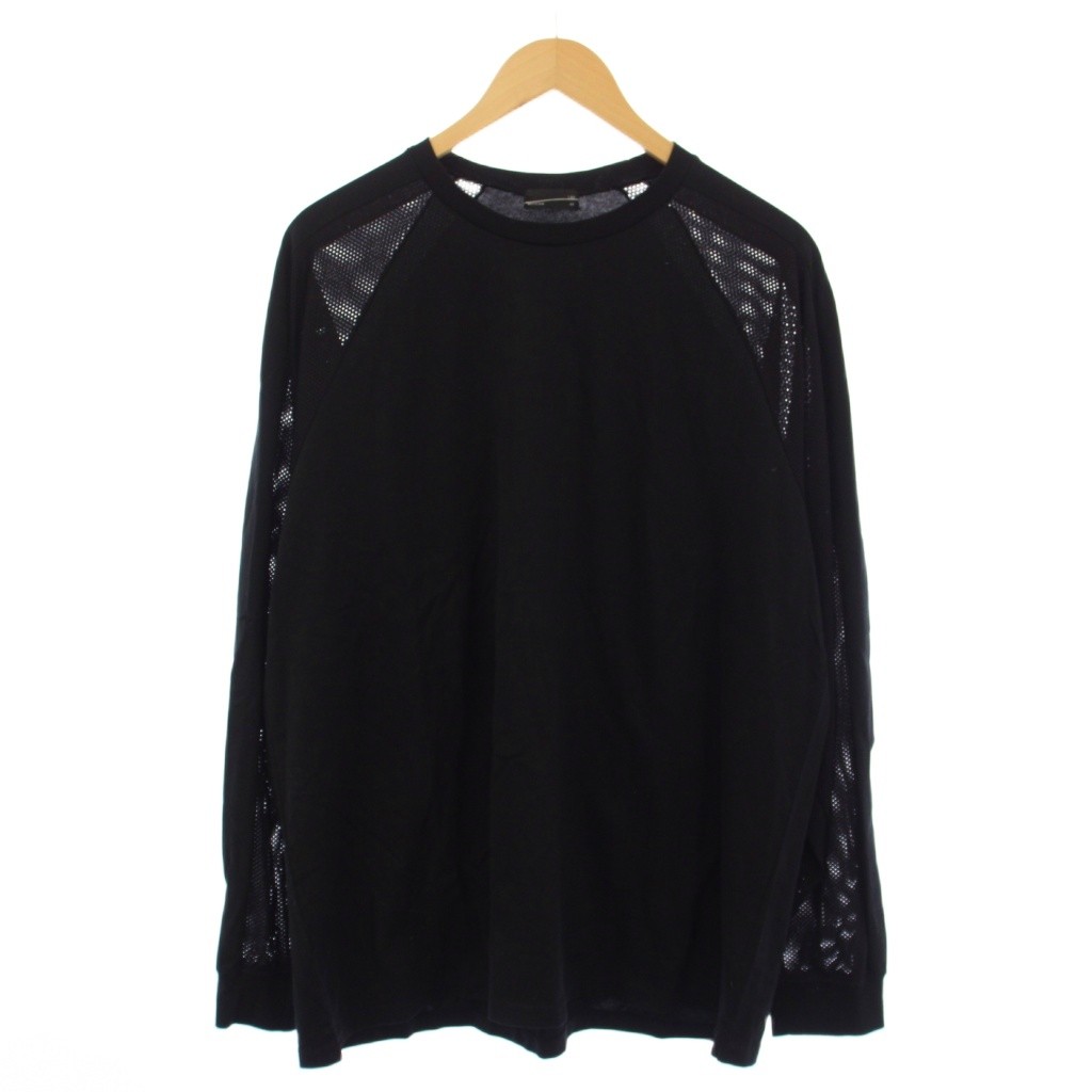 【中古】ラッドミュージシャン LAD MUSICIAN MESH LINE LONG SLEEVE T-SHIRT Tシャツ カットソー 長袖 メッシュ切替 44 黒 2124-706 /BM メンズ 【ベクトル 古着】 260121ブラン...