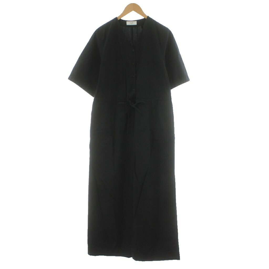【中古】スローブ イエナ SLOBE IENA 23SS タイプライターオールインワン 半袖 38 黒 ブラック 23030912312020 /AN11 レディース 【ベクトル 古着】 260121ブランドスローブ イエナ SLOBE I...