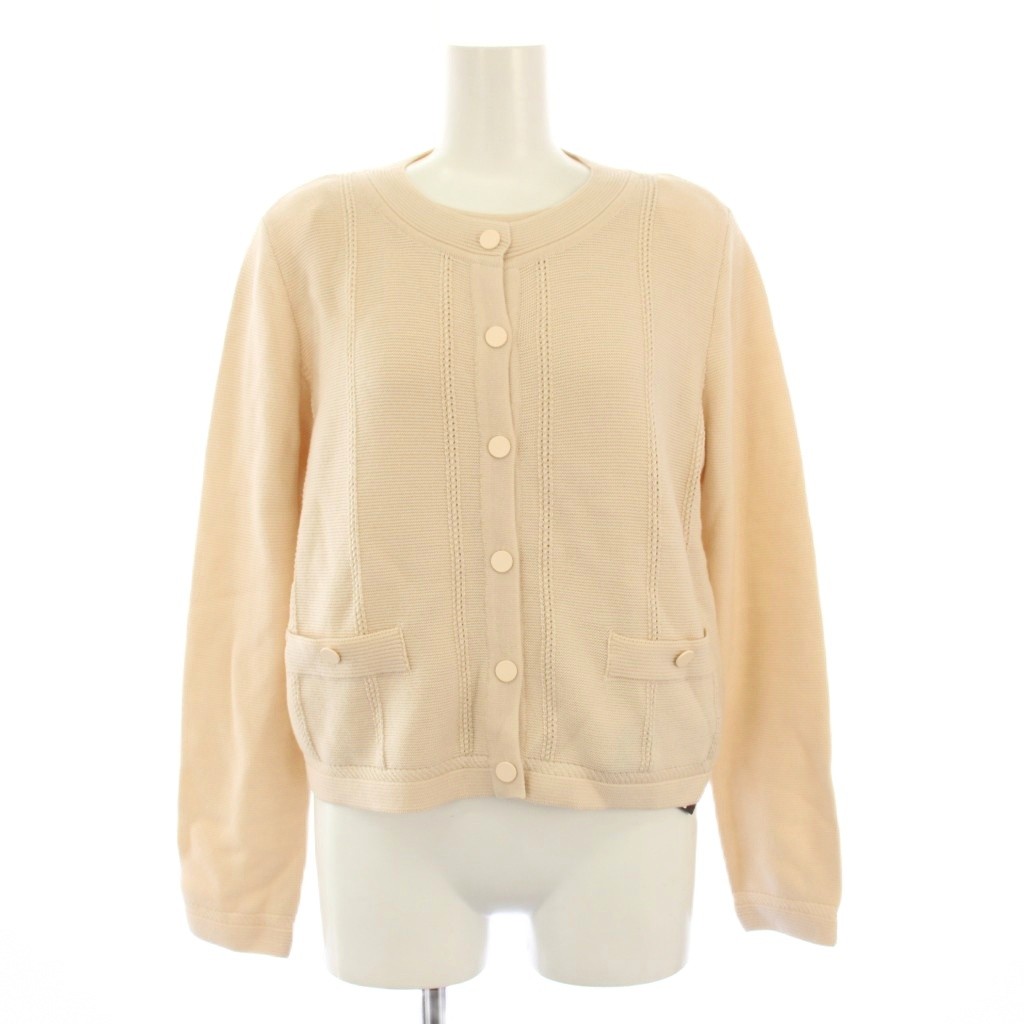 【中古】未使用品 フォクシー FOXEY 25年製 Knit Twin Chambery アンサンブルニット カーディガン 40 ベージュ 45458 /KH レディース 【ベクトル 古着】 260123ブランドフォクシー FOXEY表記サ...