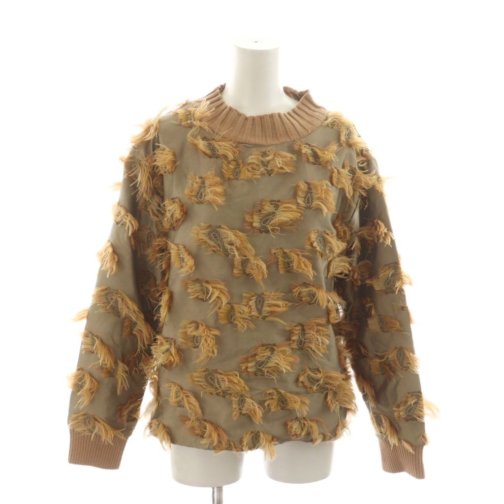 【中古】ステラシフォン STELLA CIFFON ニット プルオーバー 36 ベージュ グレー 長袖 装飾 /RR レディース 【ベクトル 古着】 260128ブランドステラシフォン STELLA CIFFON表記サイズ36実寸サイズ肩幅...