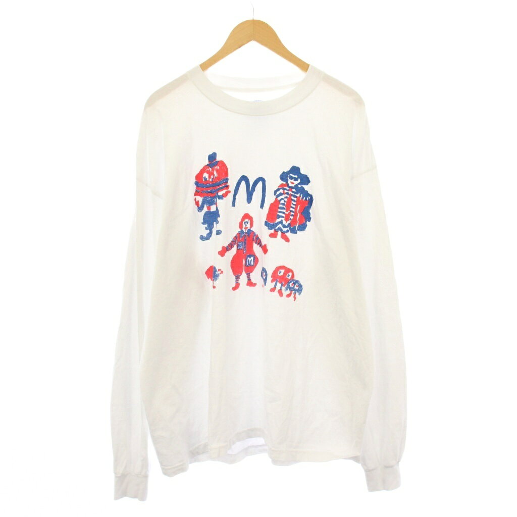 【中古】ラセットバーバンク Russet Burbank Old Tシャツ カットソー ロンT 長袖 プリント XXL 白 /KH メンズ 【ベクトル 古着】 260131表記サイズXXL実寸サイズ肩幅：64cm　身幅：65cm　着丈：74...