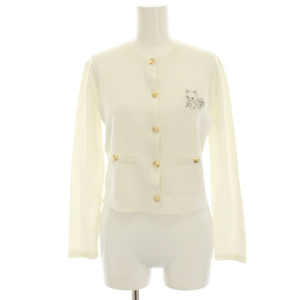 【中古】スナイデル SNIDEL 24AW ニットカーディガン ウール混 絹 シルク混 長袖 F 白 ホワイト /HN レディース 【ベクトル 古着】 260202ブランドスナイデル SNIDEL表記サイズF実寸サイズ肩幅：38cm　身幅：...