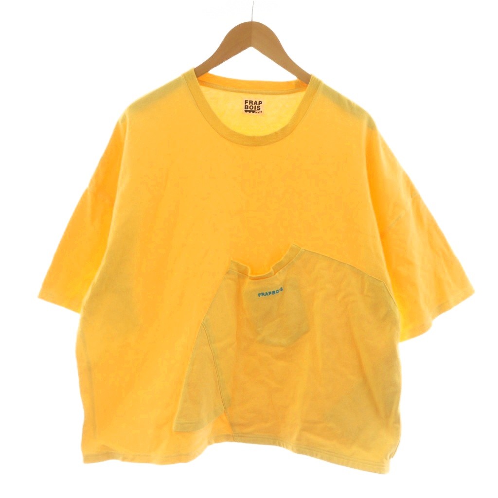 【中古】フラボア FRAPBOIS Tシャツ カットソー 1 黄 イエロー 半袖 ポケット付き /RR レディース 【ベクトル 古着】 260205ブランドフラボア FRAPBOIS表記サイズ1実寸サイズ肩幅：67cm　身幅：59cm　着丈...