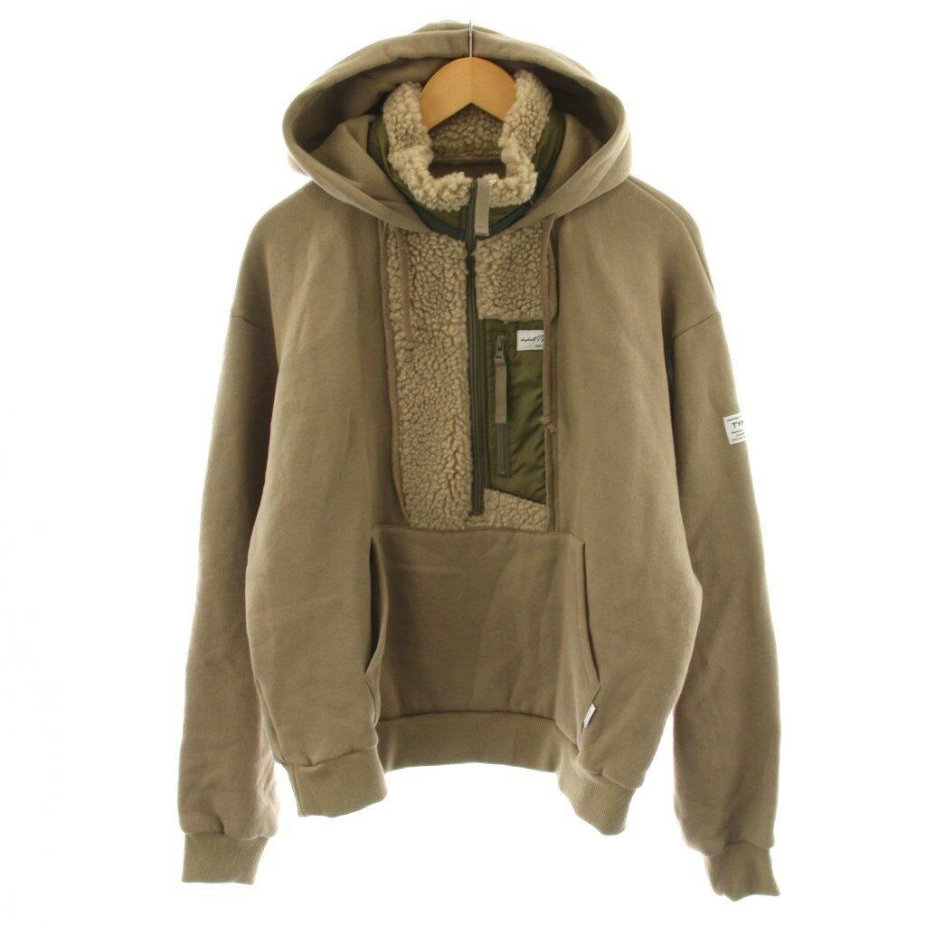 【中古】未使用品 エレファントトライバルファブリックス elephant TRIBAL fabrics パーカー プルオーバー ボア S カーキ 茶 ブラウン E03-PF24F /AN66 メンズ 【ベクトル 古着】 260206表記サイ...