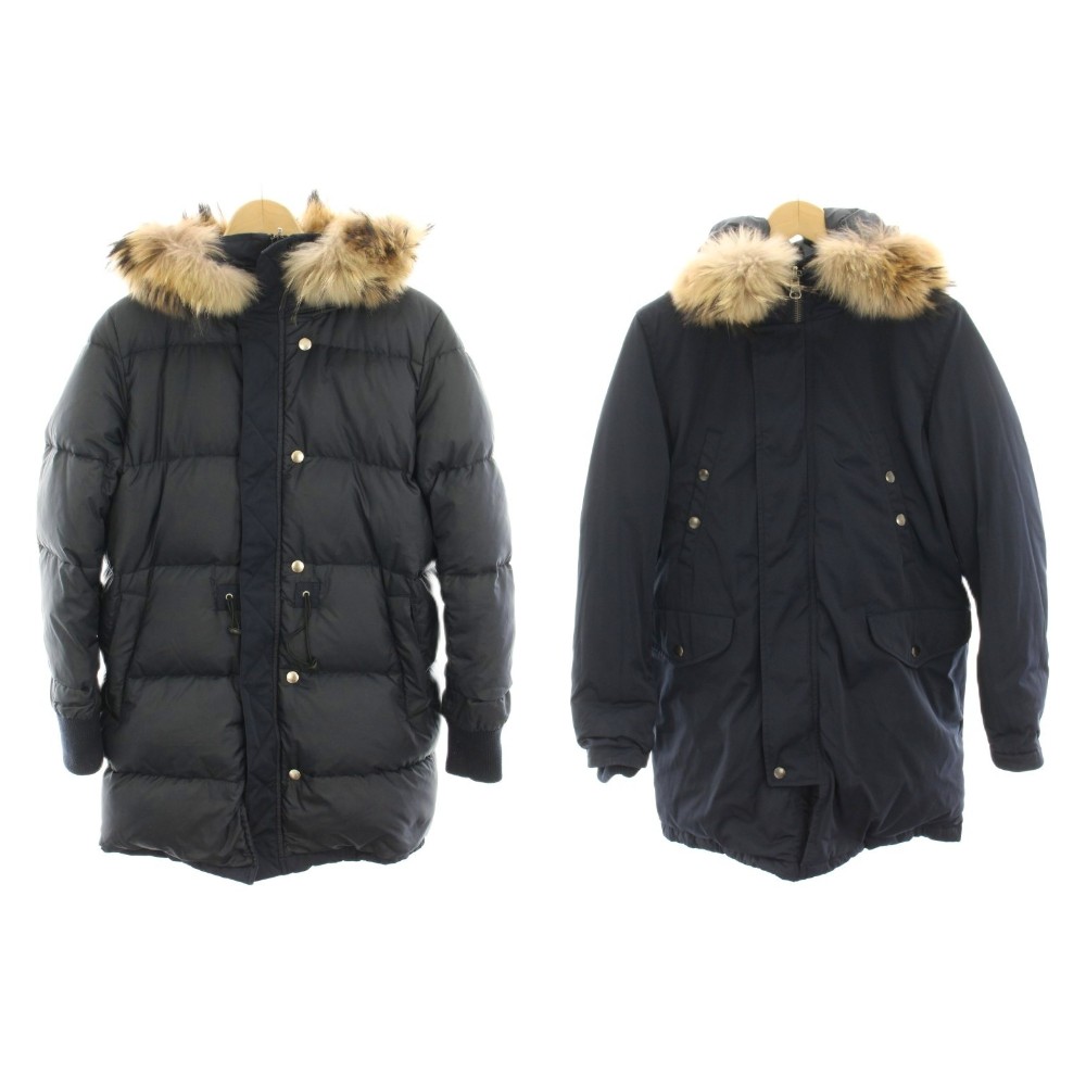 【中古】アメリカンラグシー AMERICAN RAG CIE ダウンコート リバーシブル ファー付き ナイロン ジップアップ ロング F 紺 ネイビー AHP-L142-C008 /HN レディース 【ベクトル 古着】 260205ブランド...