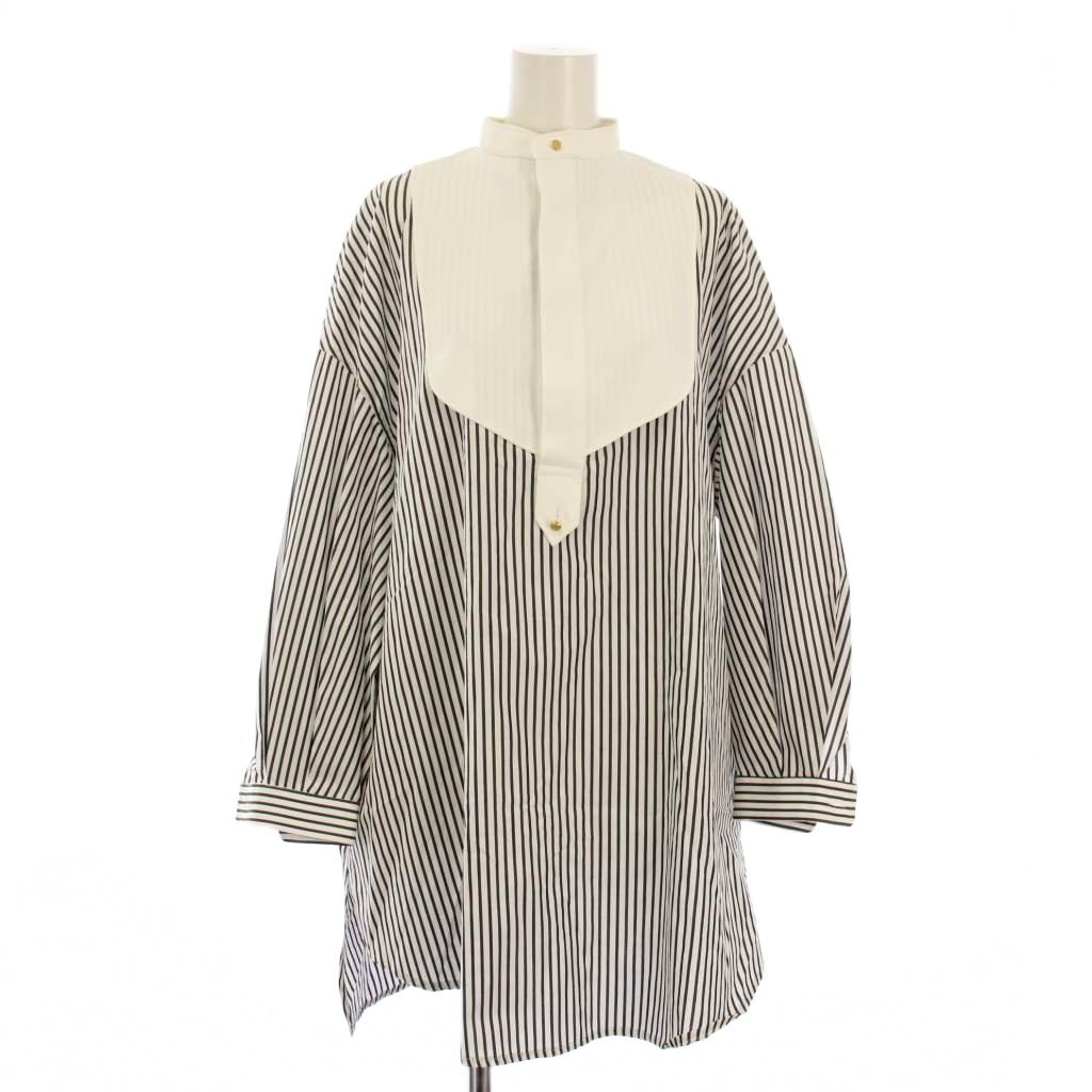 【中古】ザ リラクス THE RERACS ストライプ シャツ 長袖 36 白 黒 20SS-REBL-216L-J /TK レディース 【ベクトル 古着】 260209ブランドザ リラクス THE RERACS表記サイズ36実寸サイズ身幅...