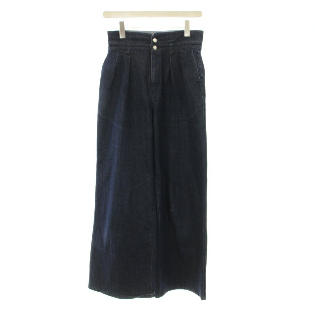 【中古】プロポーション ボディドレッシング PROPORTION BODY DRESSING デニム ジーンズ M インディゴ 無地 ワイドレッグ プリーツ /JP レディース 【ベクトル 古着】 260216ブランドプロポーション ボディ...
