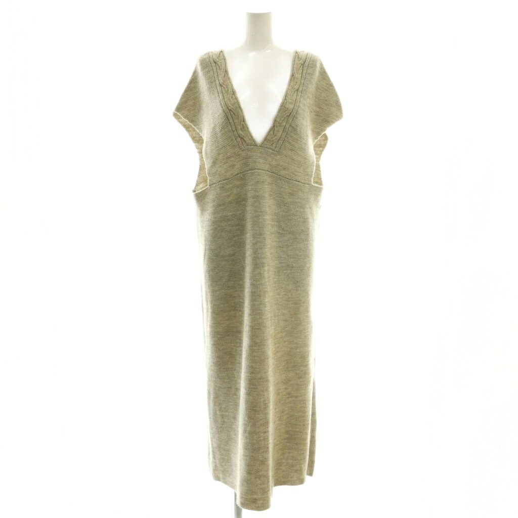 【中古】未使用品 ウィルフリー willfully ニットワンピース ジャンパースカート ノースリーブ F ベージュ /ES ■MA レディース 【ベクトル 古着】 260217ブランドウィルフリー willfully表記サイズF実寸サイズ...