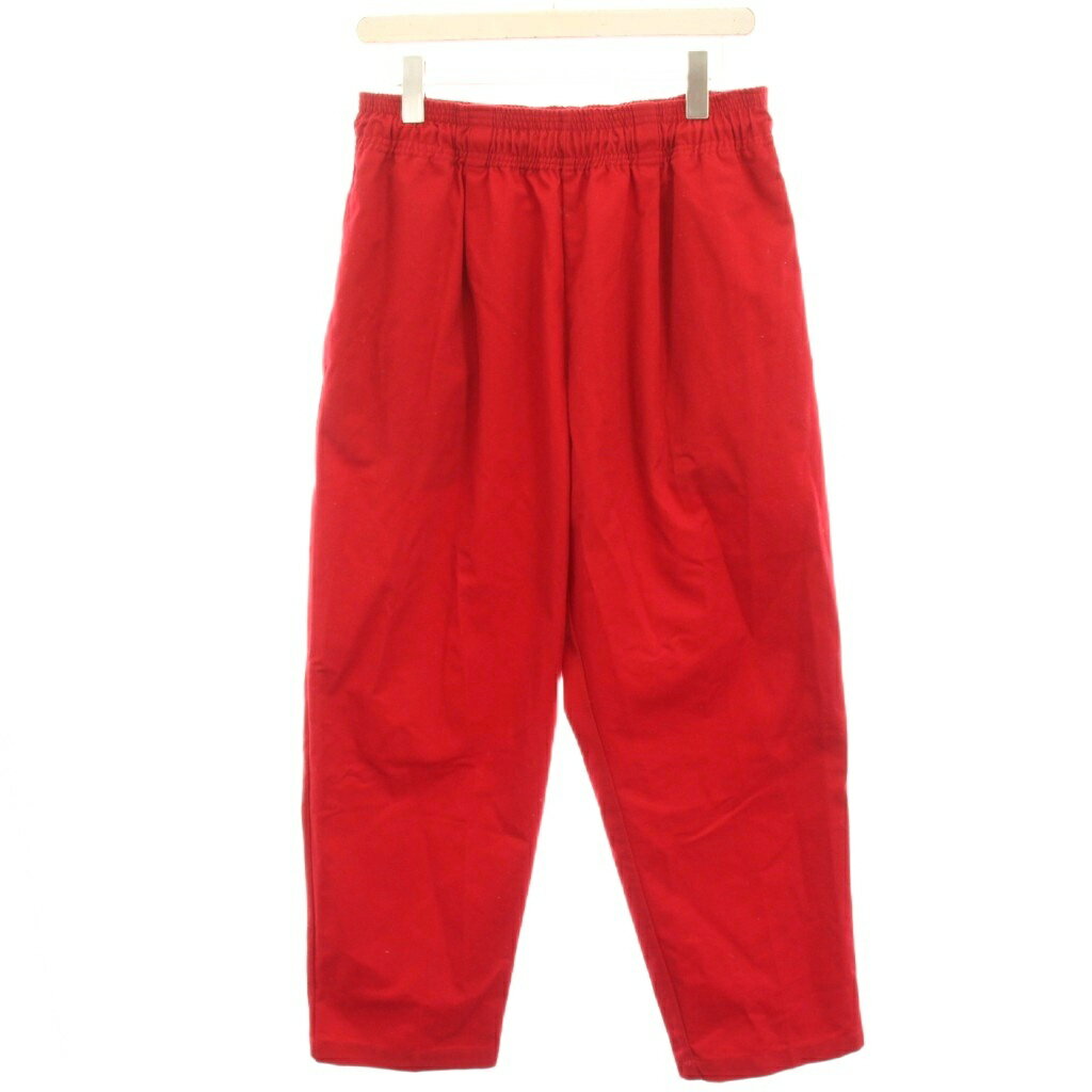 【中古】ジャーナルスタンダード レリューム JOURNAL STANDARD relume 24AW SPORTCLAD 別注 TCツイル1タックワークパンツ ワイドパンツ M 赤 レッド イージー 24030464600030 /HN メ...