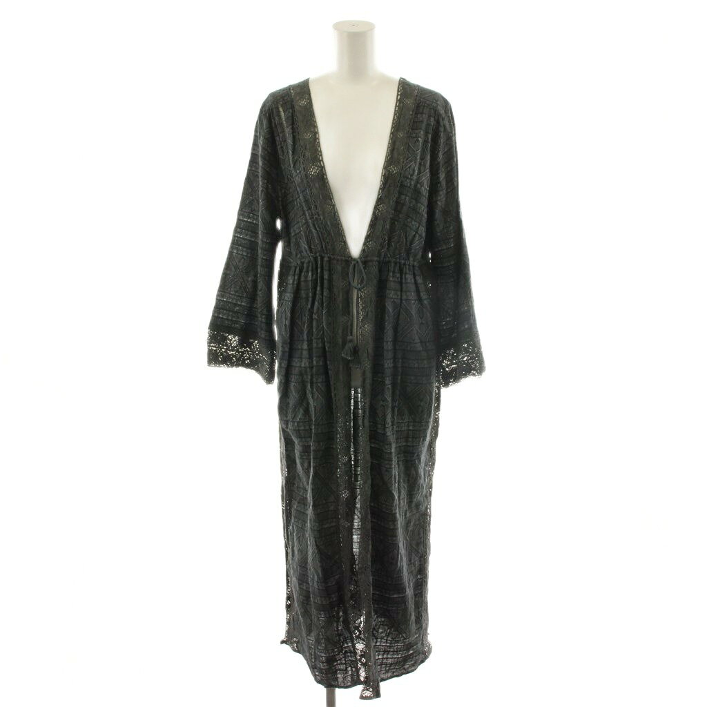 【中古】サラマリカ sara mallika ワンピース M 黒 ブラック レース柄 Vネック 長袖 020481127 /AN65 ■MA レディース 【ベクトル 古着】 260217表記サイズサイズ表記なし (実寸サイズをご参考ください...