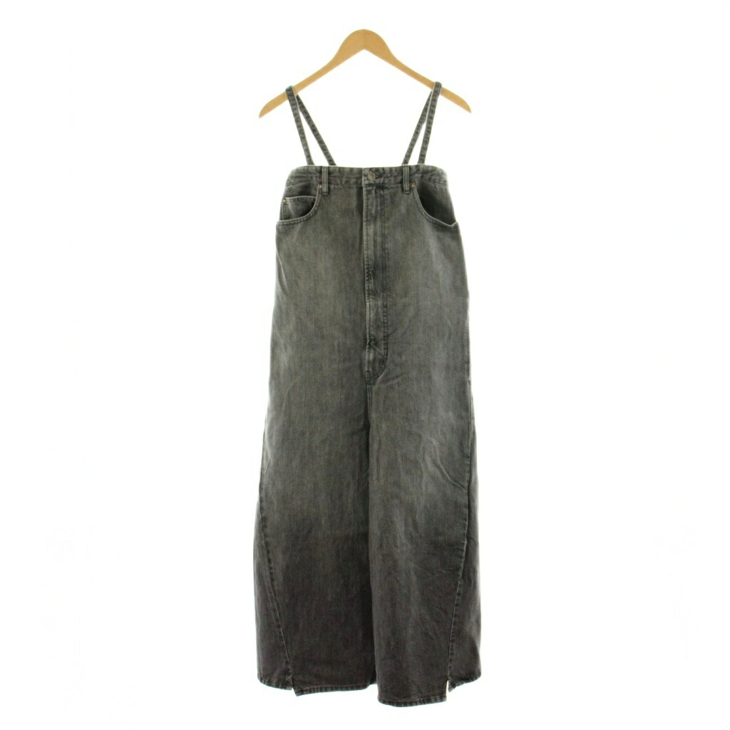 【中古】デュ ジュール DU JOUR JEAN SALOPETTE デニムサロペット オールインワン ワイドパンツ グレー 24040700152040 /KU ■MA レディース 【ベクトル 古着】 260217表記サイズサイズ表記なし...