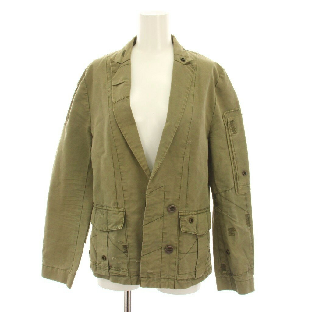【中古】ザディグ エ ヴォルテール ZADIG & VOLTAIRE ミリタリージャケット アウター S カーキ 長袖 ダメージ加工 /YM レディース 【ベクトル 古着】 260218ブランドザディグ エ ヴォルテール ZADIG & V...