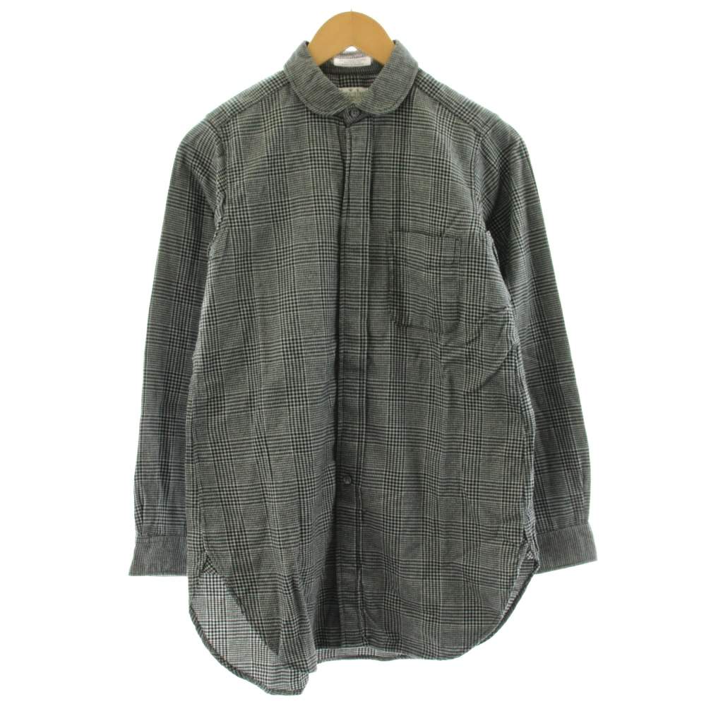 【中古】エンジニアードガーメンツ Engineered Garments カジュアルシャツ ラウンドカラー 長袖 グレンチェック柄 コットン 1 グレー /KU メンズ 【ベクトル 古着】 260219ブランドエンジニアードガーメンツ En...