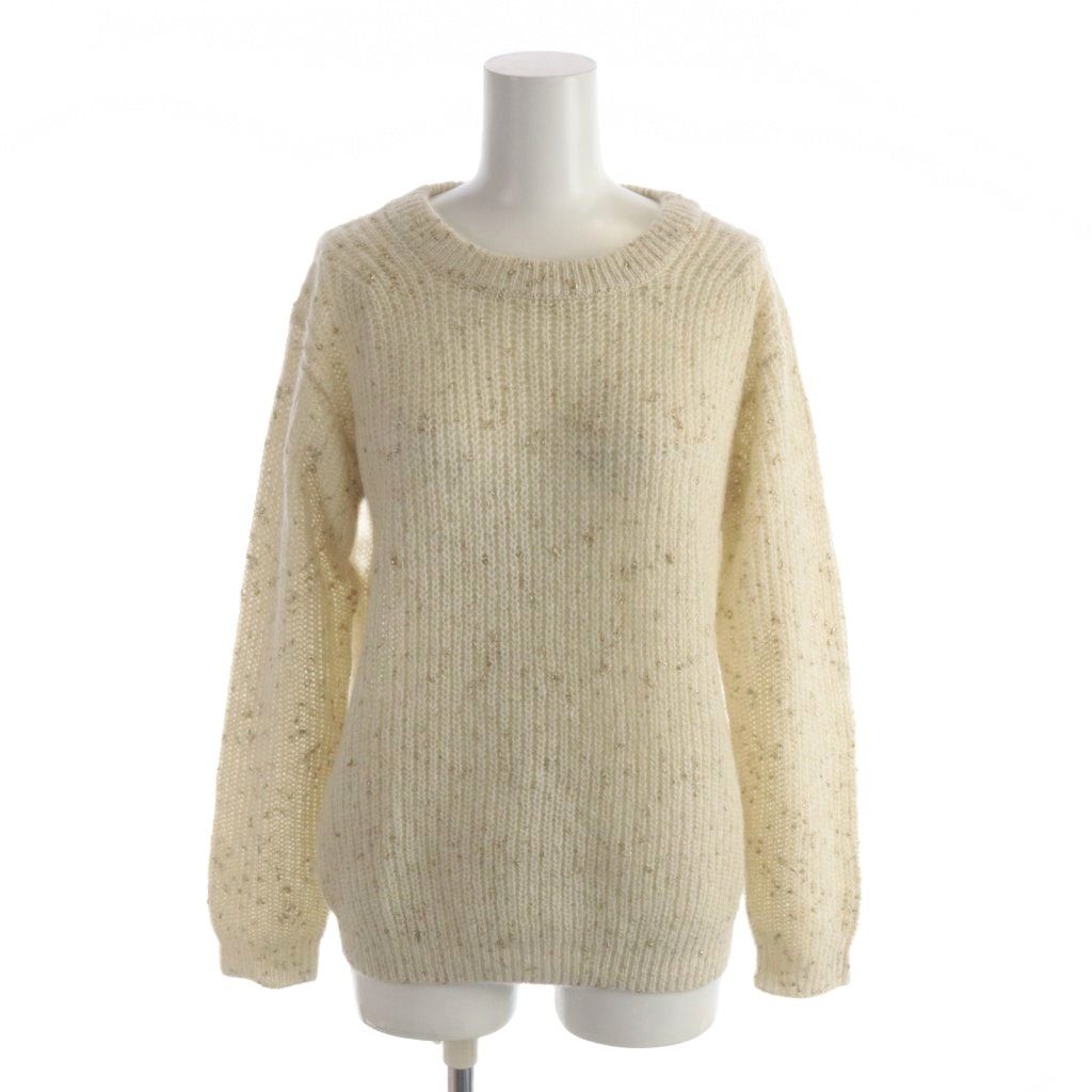 【中古】トラサルディ TRUSSARDI ニット セーター ベージュ 長袖 ラメ ラウンドネック /AP レディース 【ベクトル 古着】 260223ブランドトラサルディ TRUSSARDI表記サイズサイズ表記なし（実寸サイズをご参考くださ...