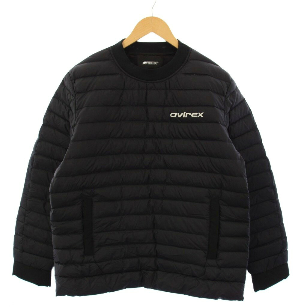 【中古】アヴィレックス AVIREX STETCH DOWN PULL OVER CREW NECK ダウンジャケット L ブラック 6102234 /BM メンズ 【ベクトル 古着】 260221ブランドアヴィレックス AVIREX表記サ...