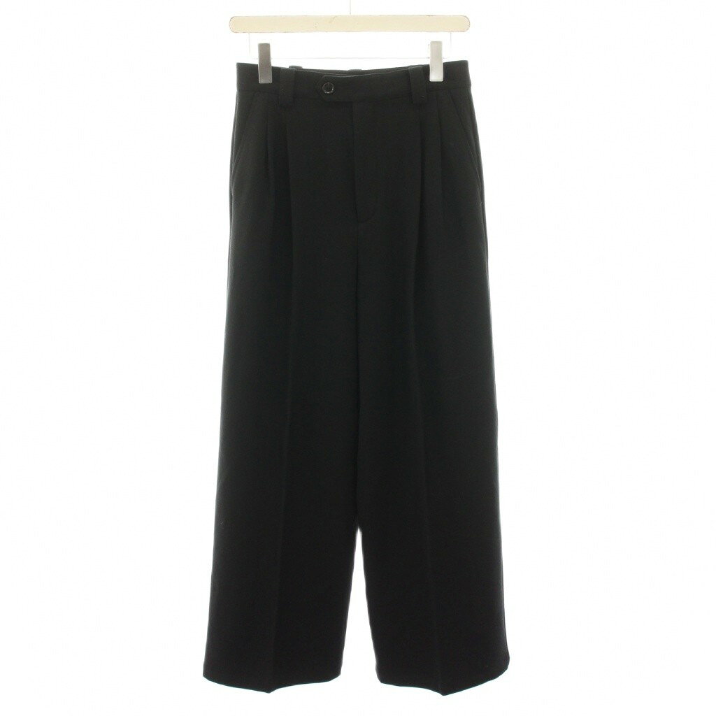 【中古】ジャーナルスタンダード レリューム JOURNAL STANDARD relume 24AW 2WAYストレッチワイドパンツ スラックス ジップフライ 38 黒 ブラック 24030462612030 /YT ■MA レディース 【...