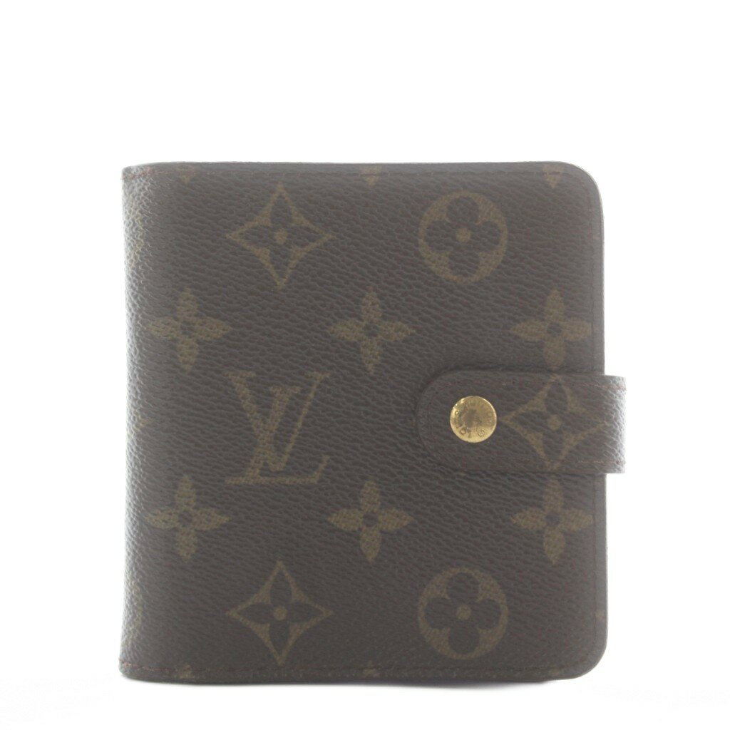 【中古】ルイヴィトン LOUIS VUITTON モノグラム コンパクトジップ 財布 二つ折り 小銭入れ 茶 ブラウン M61667 /AN19 ■OH レディース 【ベクトル 古着】 260302ブランドルイヴィトン LOUIS VUIT...