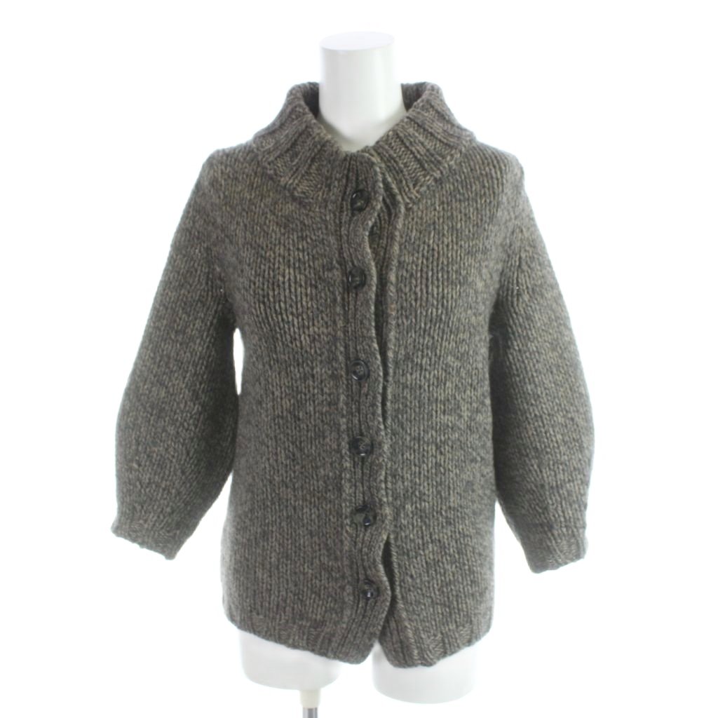 【中古】マックスマーラ MAX MARA カーディガン ウール S 茶 ブラウン 長袖 メランジ スタンドカラー /AP レディース 【ベクトル 古着】 260223ブランドマックスマーラ MAX MARA表記サイズS実寸サイズ肩幅：約34...