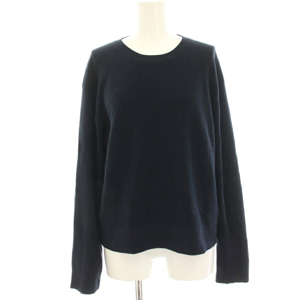【中古】セオリー Theory 24AW STAPLE COTTON WIDE SLV CREW ニット セーター S 紺 ネイビー リブ 薄手 長袖 01-4401721-895-902 /HN レディース 【ベクトル 古着】 26022...