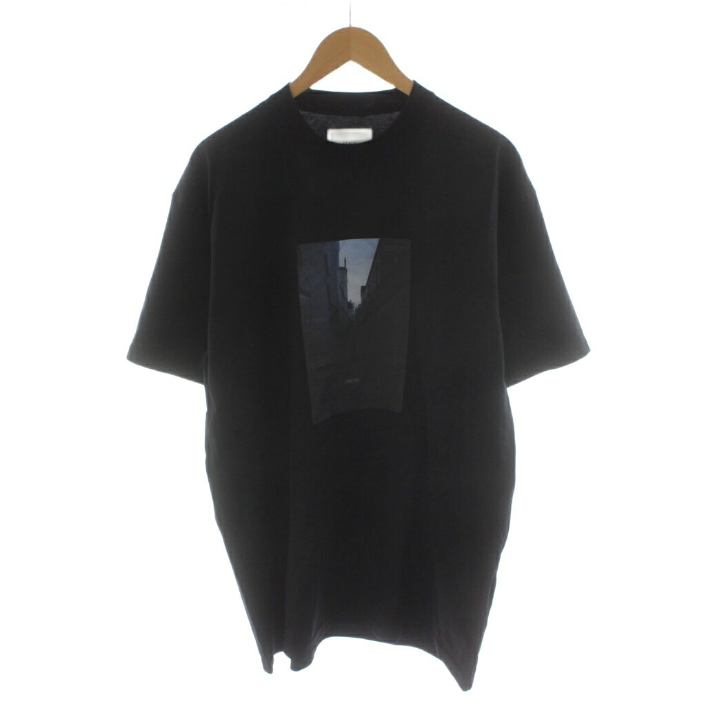 【中古】シュタイン stein. OVERSIZED S/S TEE LINAR Tシャツ カットソー 半袖 プリント M 黒 ブラック ST.882 /AN65 メンズ 【ベクトル 古着】 260224表記サイズM実寸サイズ肩幅：約55c...