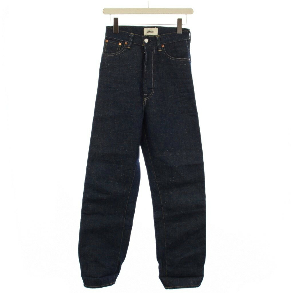 【中古】オブラダ Oblada 1938 デニムパンツ ジーンズ ジップフライ 24 インディゴ F2210DP02 /BM レディース 【ベクトル 古着】 260226表記サイズ24実寸サイズウエスト：68cm　もも幅：30cm　裾幅：2...