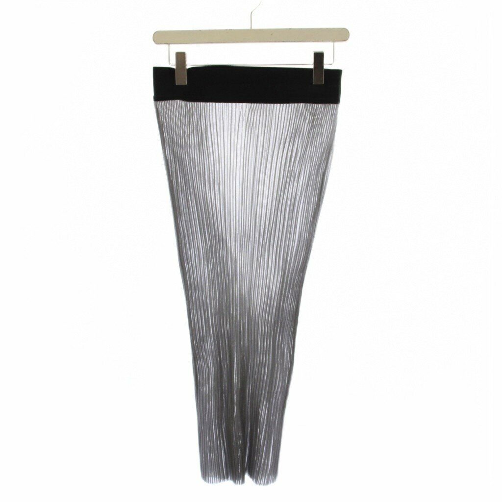 【中古】ハイク HYKE SHEER WIDE RIBBED SWEATER SKIRT タイトスカート ロング シアー シースルー 2 グレー 241-11355 /BM レディース 【ベクトル 古着】 260226ブランドハイク HYK...
