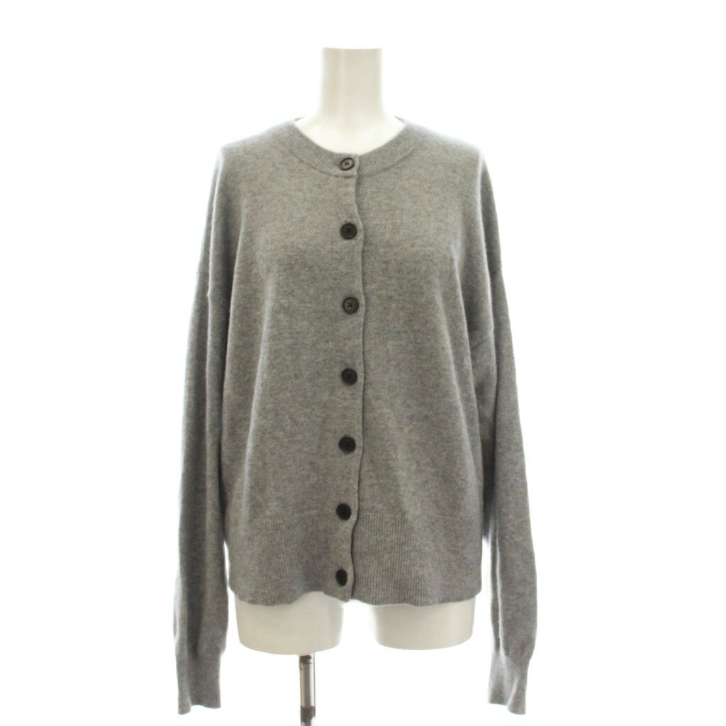 【中古】23区 オンワード樫山 25AW ピュアカシミヤ クルーネック カーディガン ニット 長袖 38 グレー KRWOGW0450 /KH レディース 【ベクトル 古着】 260226ブランド23区 オンワード樫山表記サイズ38実寸サイ...