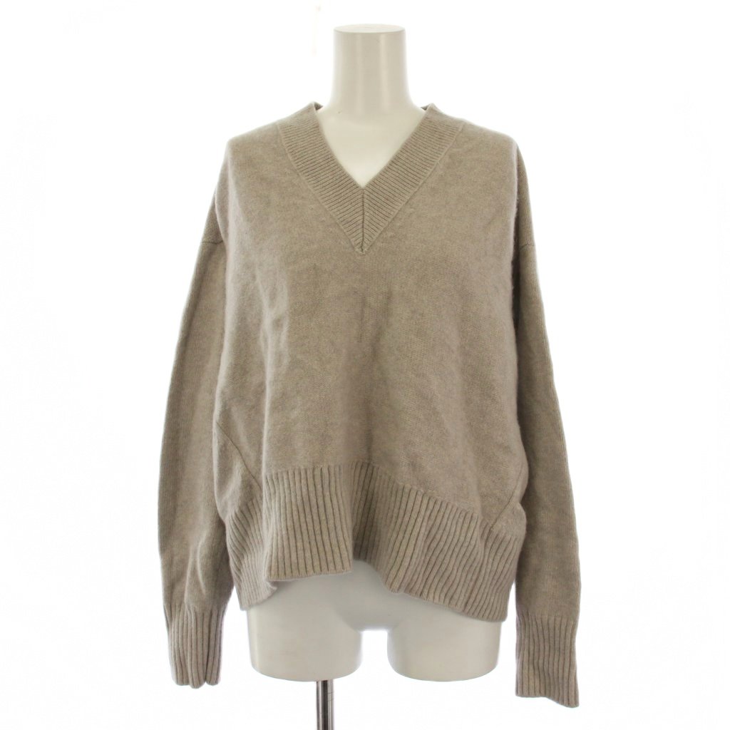 【中古】フレームワーク Framework ウールカシミヤ Vネックニット セーター 長袖 F グレージュ 21-080-220-3011-4-0 /BM レディース 【ベクトル 古着】 260303ブランドフレームワーク Framewor...