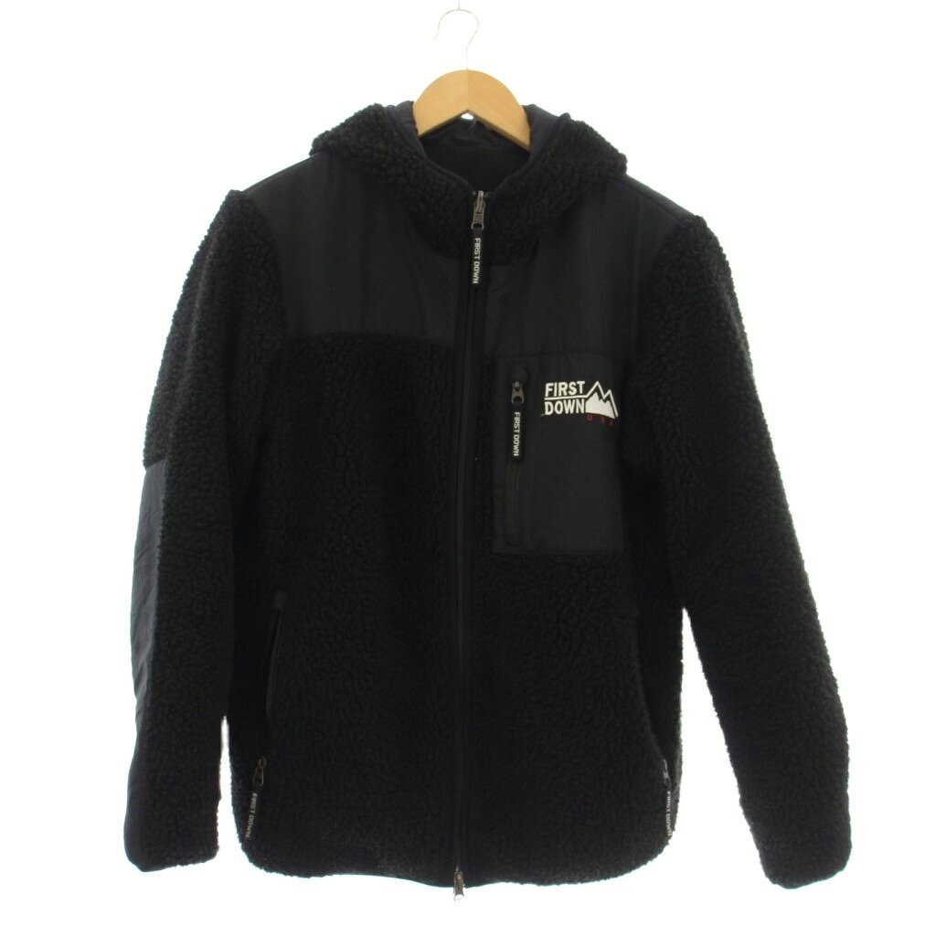 【中古】ファーストダウン FIRST DOWN リバーシブルジャケット ボア 上着 S 黒 フード付き /JP レディース 【ベクトル 古着】 260227ブランドファーストダウン FIRST DOWN表記サイズS実寸サイズ肩幅：47cm　...