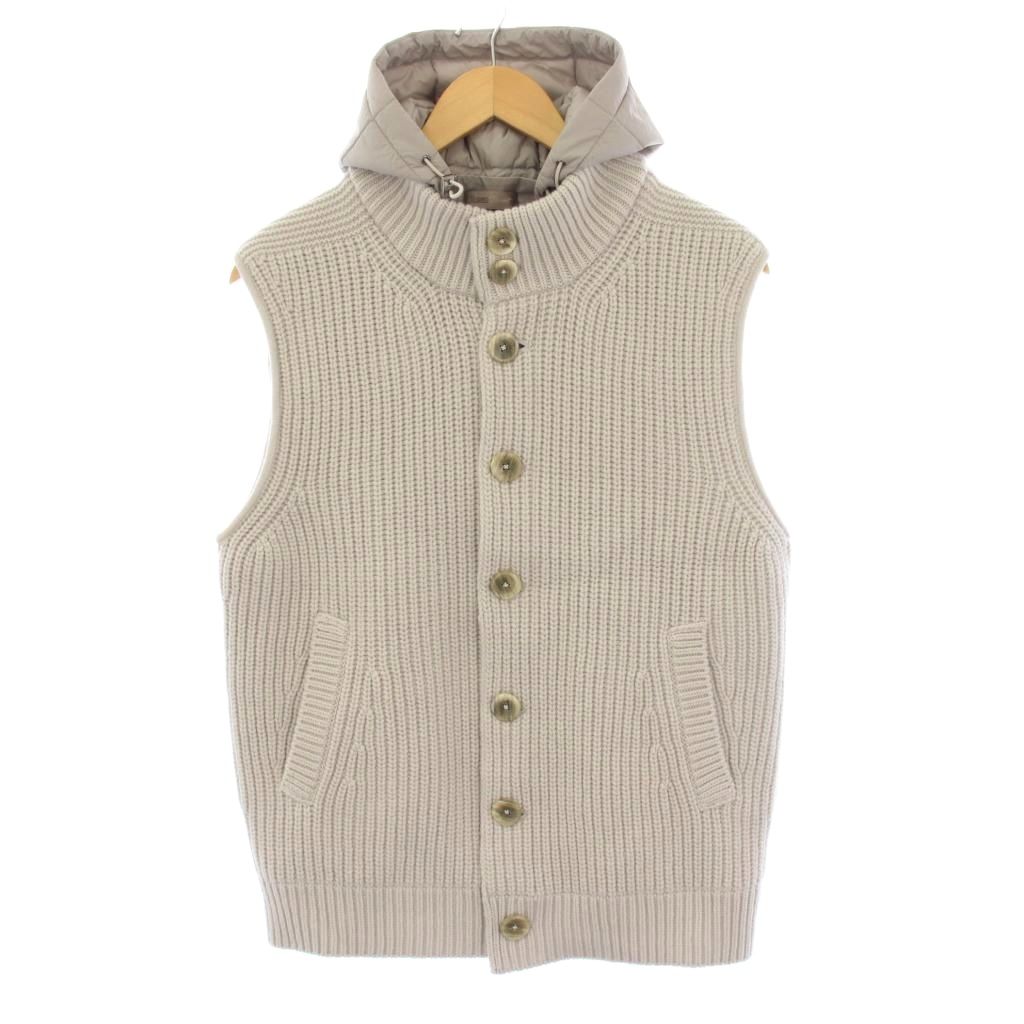 【中古】ヘルノ HERNO RESORT ニットベスト フーディ 50 グレー MC009UR /KH メンズ 【ベクトル 古着】 260227ブランドヘルノ HERNO表記サイズ50実寸サイズ身幅：50cm　着丈：61cm　　素材表地 毛...