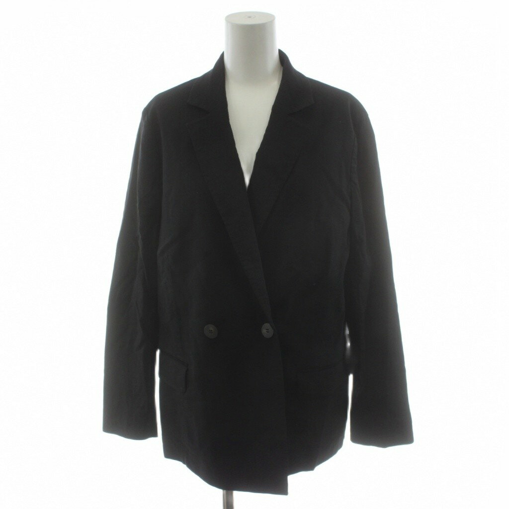 【中古】セオリーリュクス theory luxe 25SS Lush Linen Adison テーラードジャケット ダブル 麻 リネン混 36 黒 ブラック 5204100 /AN27 レディース 【ベクトル 古着】 260311ブランド...
