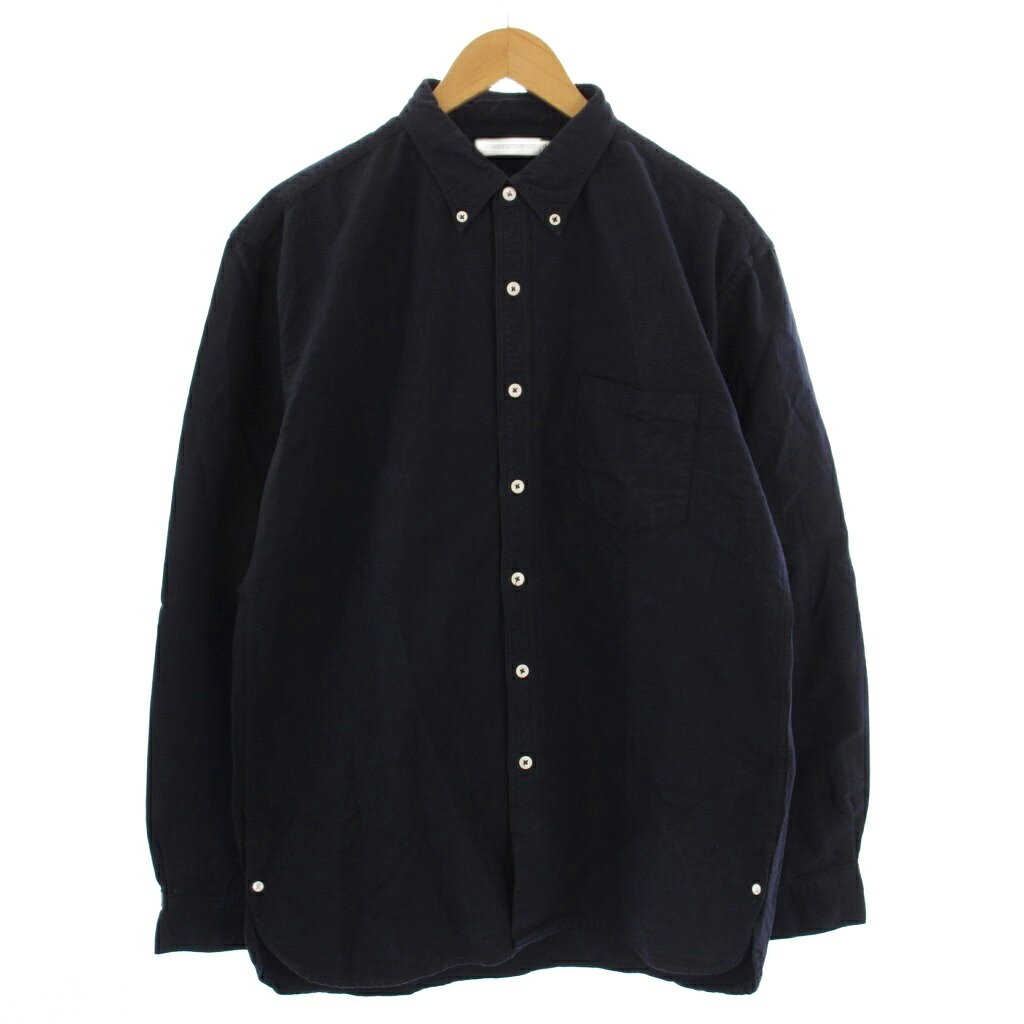 【中古】ノンネイティブ nonnative DWELLER B.D SHIRT RELAXED FIT COTTON OXFORD OVERDYED シャツ 長袖 ボタンダウン 2 紺 NN-S3507 /BM メンズ 【ベクトル 古着】 ...