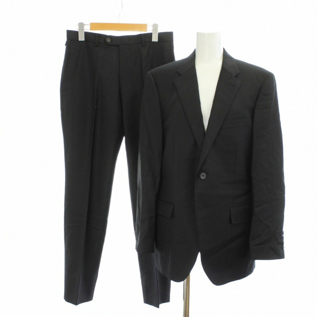 【中古】TEIJIN MEN'S SHOP ブラックスーツ スーツ フォーマル 44(76) 黒 ブラック 長袖 /GP メンズ 【ベクトル 古着】 260310表記サイズ44(76)実寸サイズジャケット 肩幅：41cm　ジャケット 身幅：...
