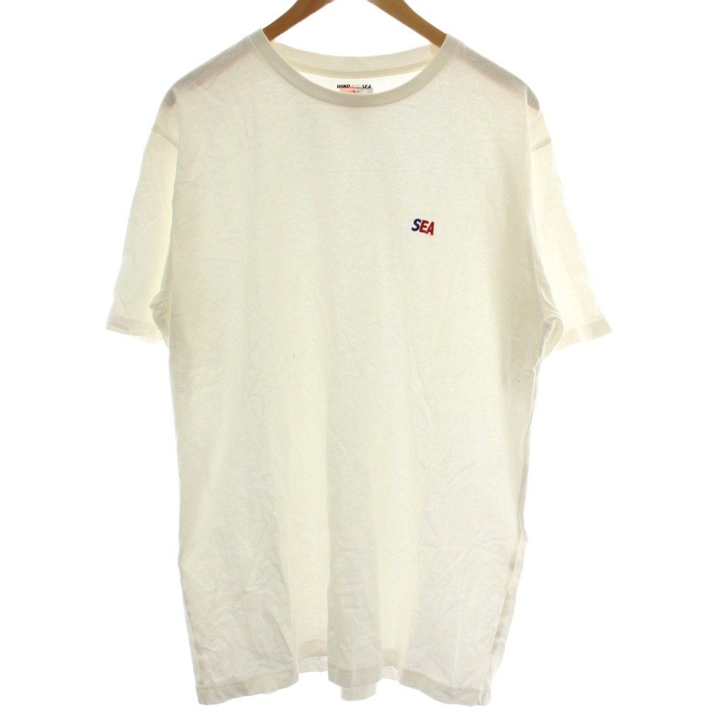 【中古】ウィンダンシー WIND AND SEA Tシャツ XL 白 ホワイト クルーネック ロゴ刺繍 半袖 WDS-O-TWN-24-Q4-CS-01 /GG メンズ 【ベクトル 古着】 260311ブランドウィンダンシー WIND AN...