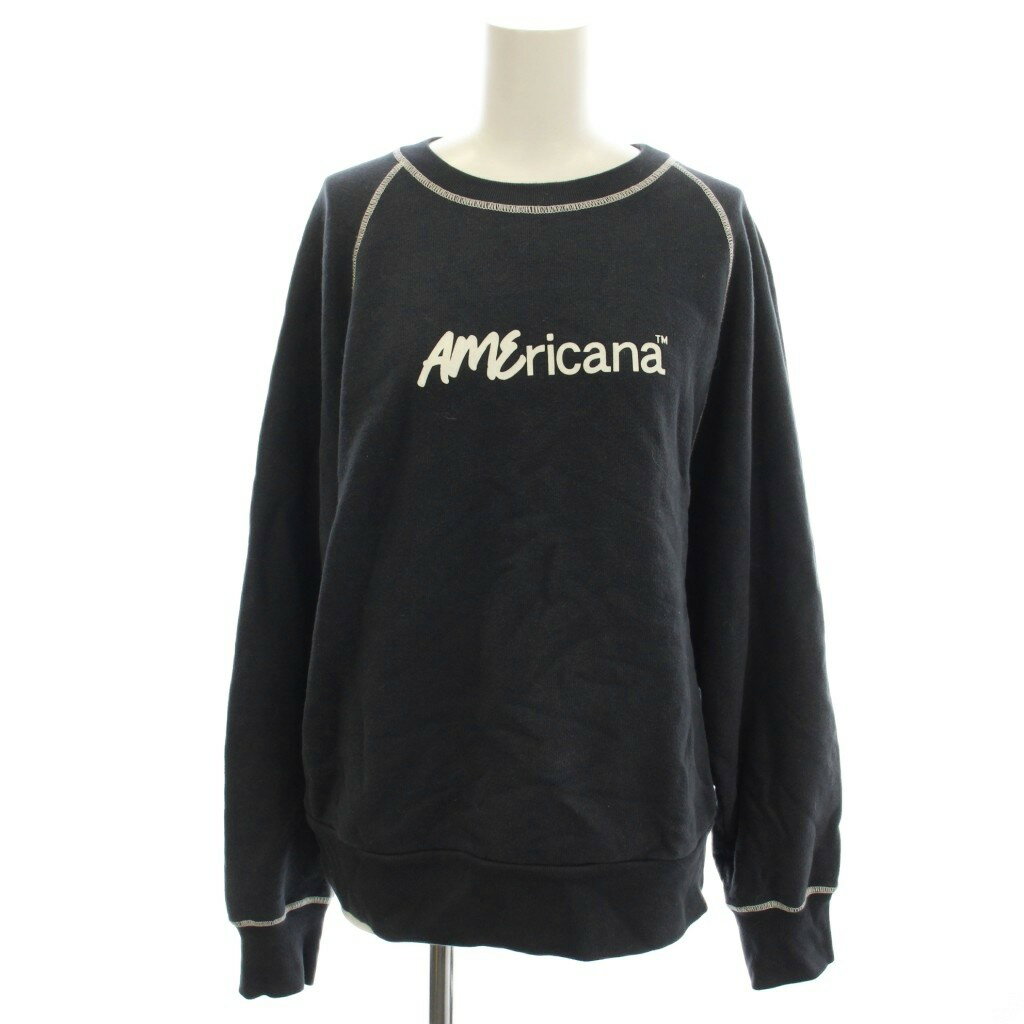【中古】アメリカーナ AMERICANA スウェット トレーナー ロゴ 長袖 F チャコール /☆G レディース 【ベクトル 古着】 260317ブランドアメリカーナ AMERICANA表記サイズF/実寸サイズをご参考ください実寸サイズ身幅...