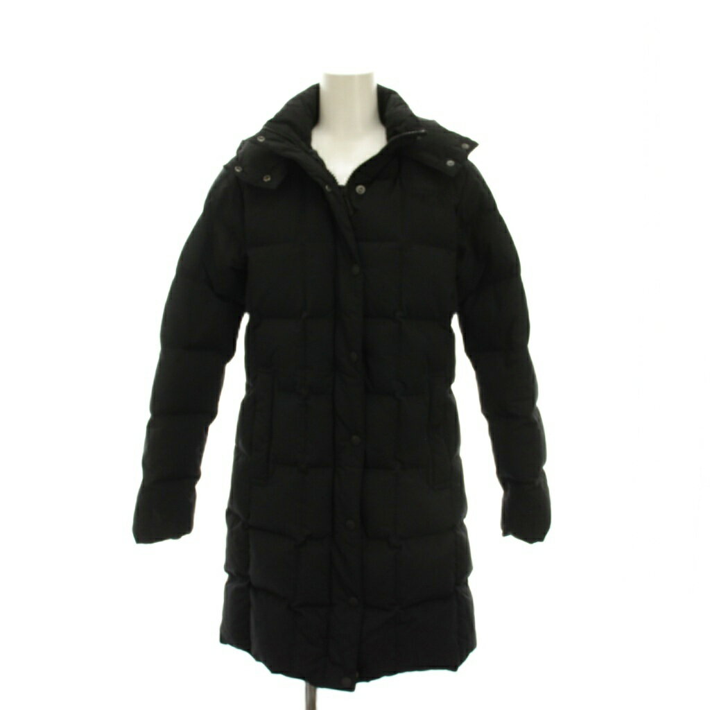 【中古】ザノースフェイス THE NORTH FACE CAMP Sierra Long Coat キャンプシエラロングコート ダウンコート フード付き アウター S ブラック NDW91639 /YM レディース 【ベクトル 古着】 26...