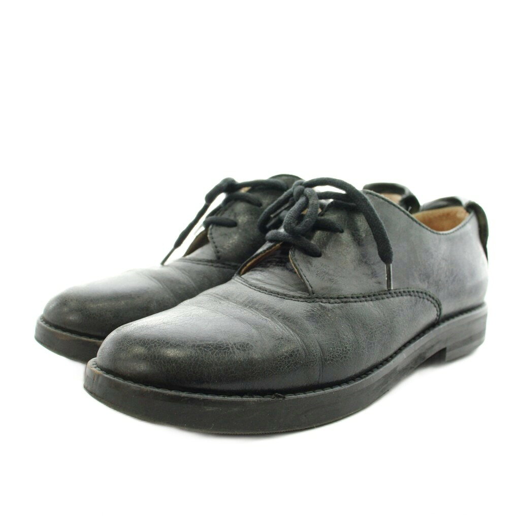 【中古】エムエムシックス メゾンマルジェラ MM6 Maison Margiela ローファー モカシン レースアップ レザー 37 黒 ブラック /AN57 レディース 【ベクトル 古着】 260326ブランドエムエムシックス メゾンマル...