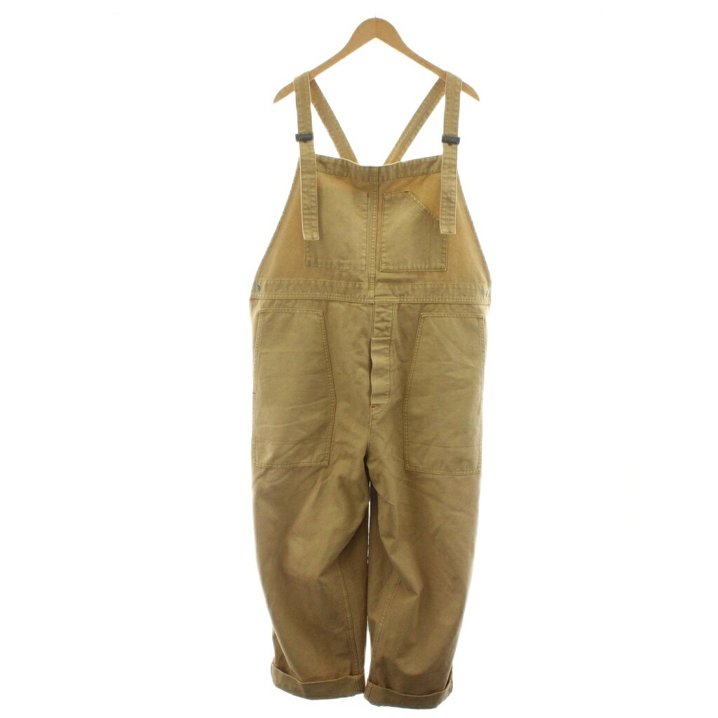 【中古】ナイジェルケーボン NIGEL CABOURN P-55 LYBRO DUNGAREE CANVAS ライブロダンガリーキャンバス オーバーオール パンツ 52 ベージュ 80471350520 /RR メンズ 【ベクトル 古着】 ...