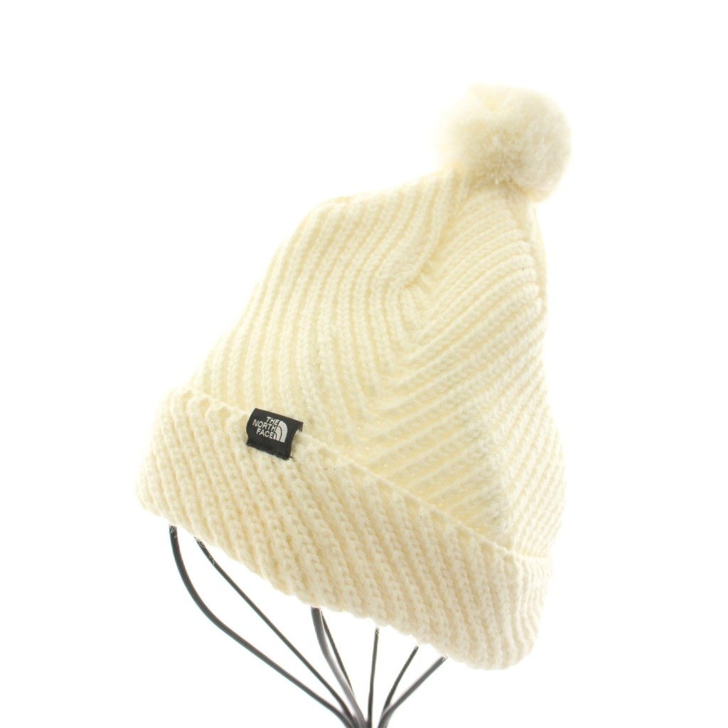 【中古】ザノースフェイス THE NORTH FACE VANADIS BEANIE ビーニー ニット帽 ニットキャップ ポンポン WF 白 ホワイト NNW41720 /KU レディース 【ベクトル 古着】 260417ブランドザノースフ...