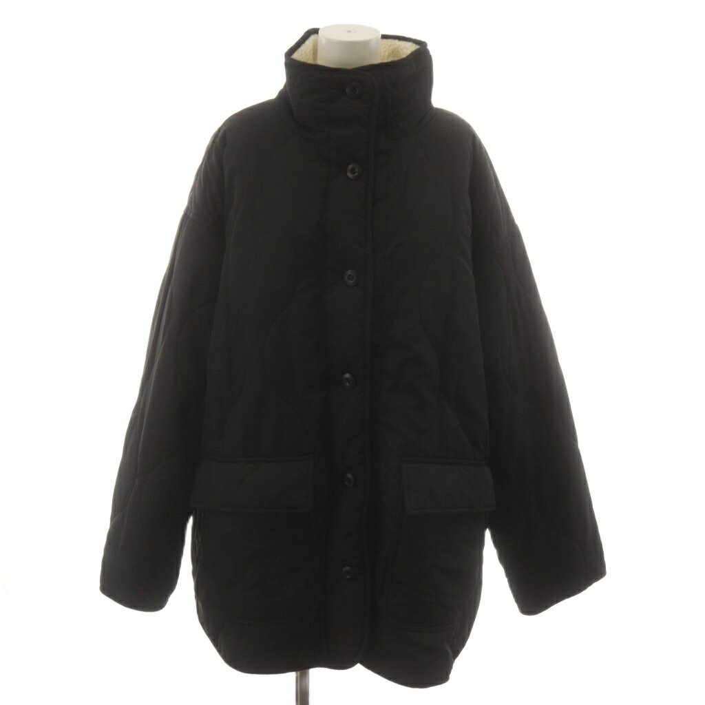 【中古】フリークスストア FREAKS STORE extreme cold weather エクストリームコールドウェザーキルティングジャケット ダウンジャケット F 黒 ブラック ハイネック ボア /RR レディース 【ベクトル 古着】...