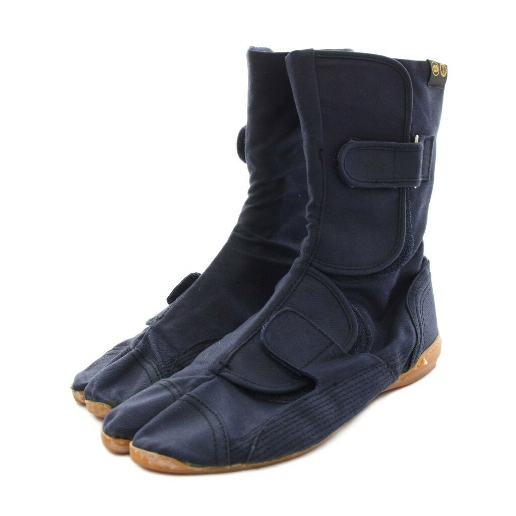 【中古】日進ゴム nisshin rubbe 自力園芸たびロング 足袋シューズ コットン 24.5 紺 ネイビー /YT レディース 【ベクトル 古着】 260410表記サイズ24.5実寸サイズ筒周り：約25cm　筒高：約21cm　ヒールの...